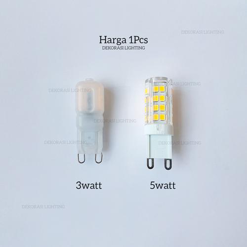 Jual Lampu halogen Kacang led kaki G9 3W 220V white / warm white susu ...