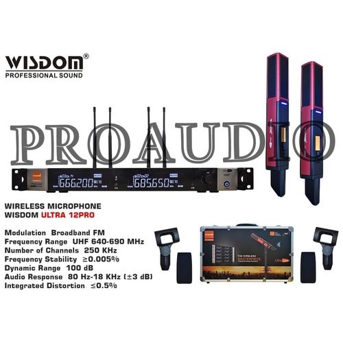 Jual Mic Wireless Wisdom Ultra 12 Pro Dual Channel Microphone Wireless ...
