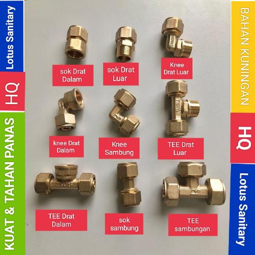 Jual TEE KNEE SOK SOCK Drat Luar Dalam sambungan pemasangan pipa air ...