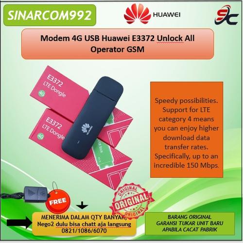 Jual Modem 4G USB Huawei E3372 Unlock All Operator GSM - HUAWEI - Jakarta Pusat - sinarcom992 ...