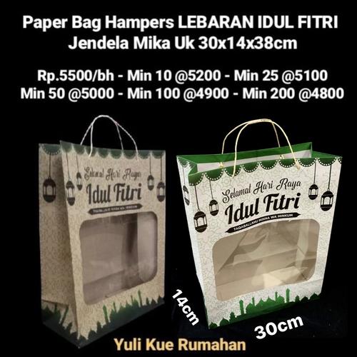Jual Paper Bag Hampers LEBARAN IDUL FITRI Jendela Mika Uk 30x14x38cm - Kota Depok - Yuli Kue ...