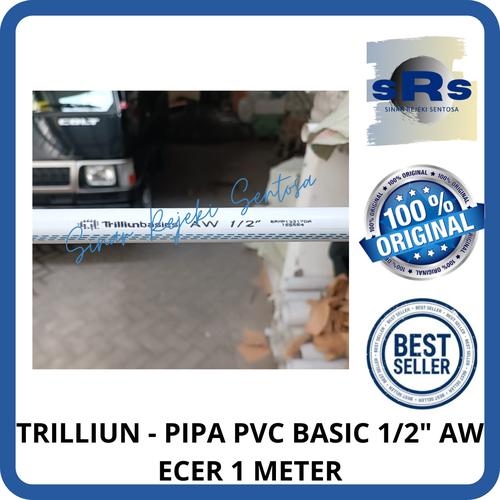 Jual TRILLIUN - PIPA PVC/PARALON/PIPA AIR ECERAN PER 1METER - 1/2 INCH ...