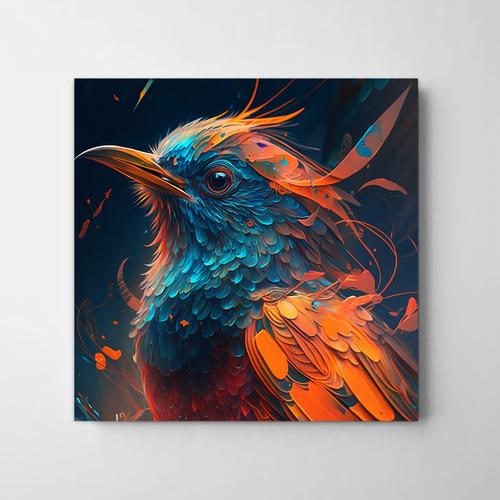 Jual Lukisan Dinding Abstrak Minimalis Premium - Fire Bird - 15 x 15 cm ...