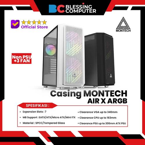 Jual Casing MONTECH AIR X ARGB - White - Kota Denpasar - Blessing ...