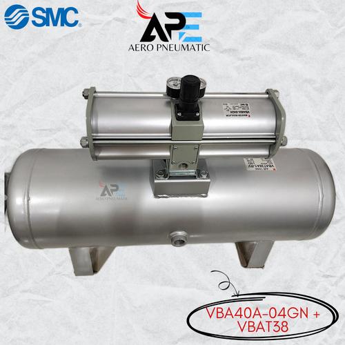 Jual BOOSTER PNEUMATIC REGULATOR SMC VBA40A-04GN WITH AIR TANK VBAT38 ...