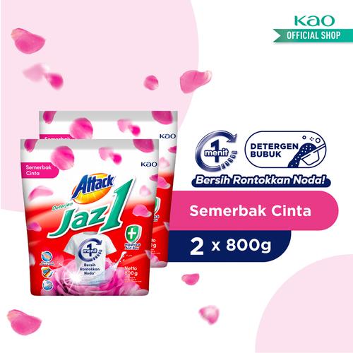 Jual Attack Jaz1 Semerbak Cinta 800gr Twinpack - Deterjen Bubuk Sabun ...