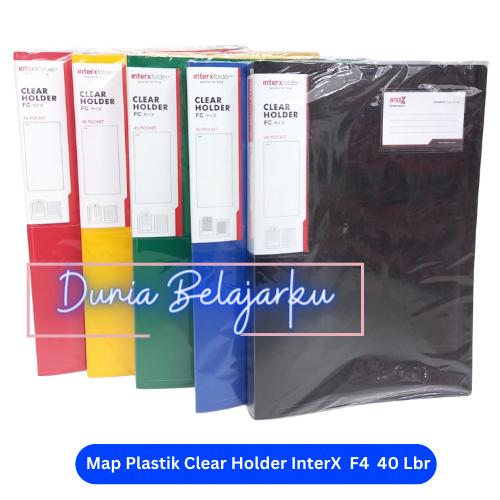 Jual Map Plastik Clear Holder InterX Document Keeper F4 Display Book 40 ...