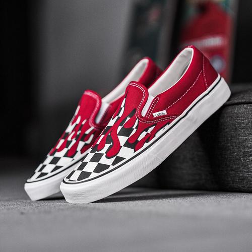 Jual Vans Slip On Checkerboard Flame Red Original - Kota Surabaya ...