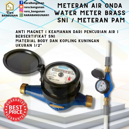 Jual Meteran Air ONDA/ Meteran PAM SNI/ Water Meter Brass SNI ONDA 1/2 ...