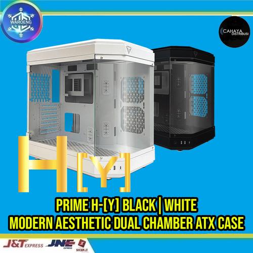 Jual PRIME H-[Y] BLACK|WHITE - MODERN AESTHETIC DUAL CHAMBER ATX CASE ...