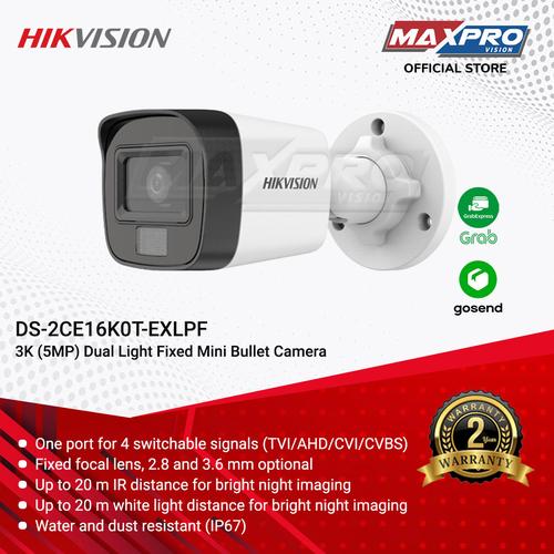 Jual DS-2CE16K0T-EXLPF - HIKVISION TURBO HD 5MP DUAL LIGHT FIXED BULLET CAM - Jakarta Barat ...