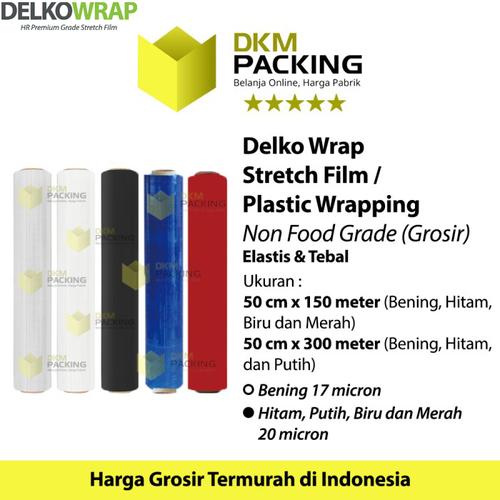 Jual Plastic Wrap Stretch Film 50cm Plastik Wrapping DELKO WRAP /SATUAN ...
