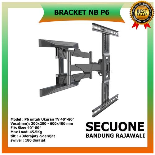 Jual Bracket TV Monitor North Bayou NB 767-L600 NB767-L600 P6 45"-70 ...