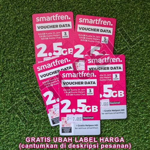 Jual Voucher Smartfren 2,5GB 3 Hari 3hari 3H 2,5 GB Voc Smart SF ...