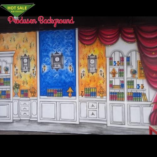 Jual Background rak buku latar wisuda 3x6m dan ukuran lain - 2,5x3m ...