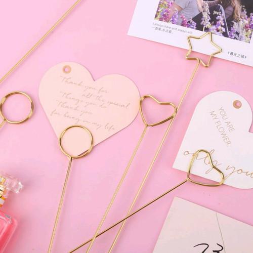 Jual Stik Klip Kartu Ucapan METAL BESI | Klip Kartu Ucapan BUKET/ Clip ...