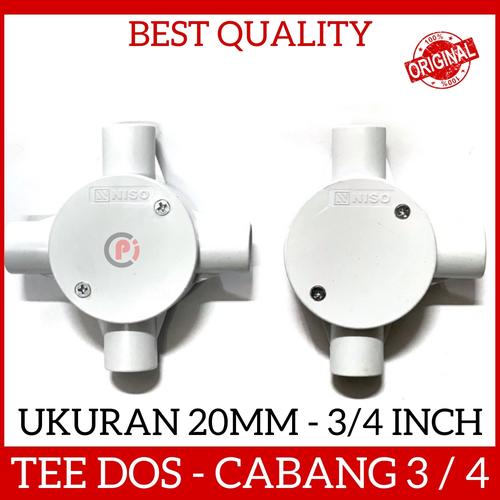 Jual Tee Dos Tedus T Dus Cabang 3 / Cabang 4 Untuk Pipa Listrik 20mm 3/ ...