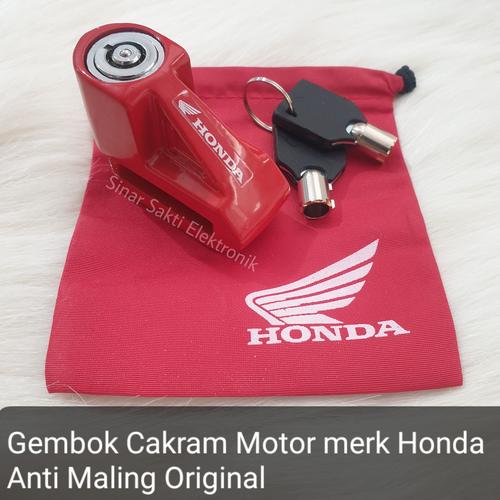 Jual Gembok Cakram Anti Maling Original AHM Honda Kunci Roda Sepeda ...