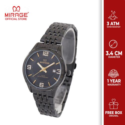 Promo Mirage Watch Jam Tangan Analog Wanita Full Hitam Klasik 8743 L ...