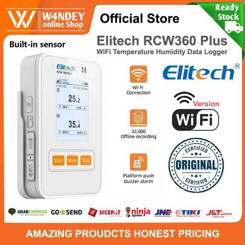Jual WiFi Temperature Humidity Data Logger Elitech RCW 360 Plus Alarm ...