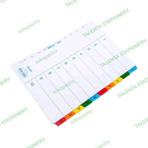 Jual BANTEX DIVIDER 6240 00 A4 (1-10INDEX) atau pembatas buku - Jakarta ...