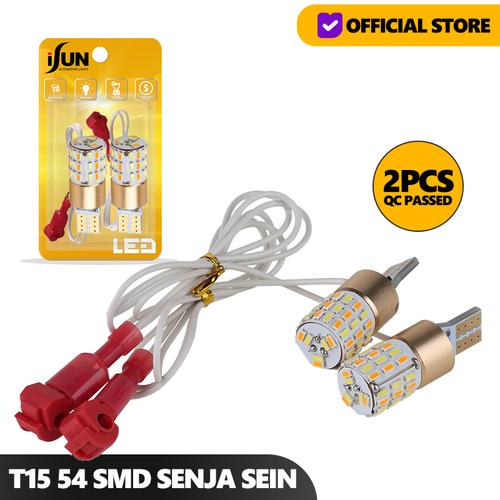 Jual iSUN Lampu LED T10 T15 W5W 3014 54 SMD Sein Senja Dual-Color DC 12V - IceBlue+Yellow ...