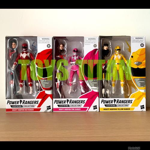 Jual Hasbro MMPR Lightning Collection Res, Yellow & Pink Ranger Set of ...