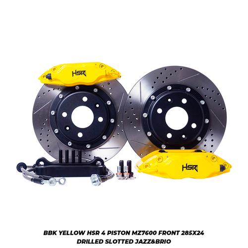 Jual Big Brake Kit HSR 4 PISTON 285X24 DRILLED SLOTTED JAZZ & BRIO ...
