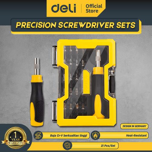 Promo Deli Precision Screwdriver Set / Obeng presisi 21pcs/set Cr-V ...