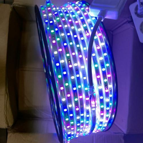 Jual led strip RGB selang 100 meter SMD 5050 220v RGB 100m waterproof ...