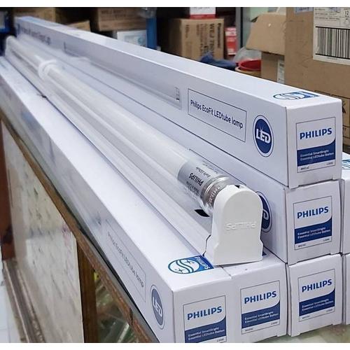 Jual lampu tl t8 philips + kap bn015c 1xtled l1200 16w 765 philips led - 18w/120cm - Jakarta ...