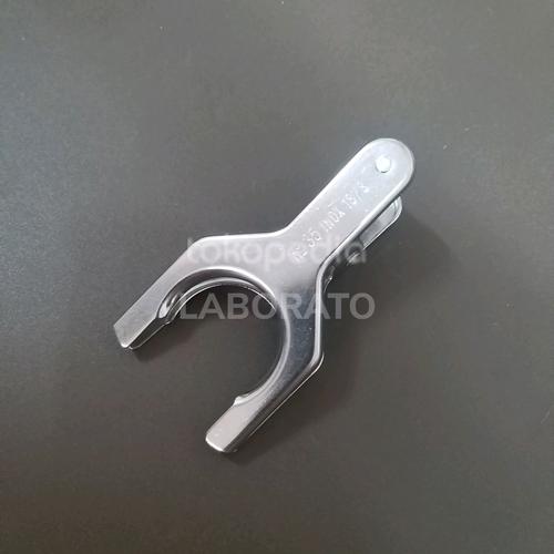 Jual SPHERICAL PINCH CLAMP NO.35 JOINT HOLDER CLIP LAB STAINLESS STEEL ...