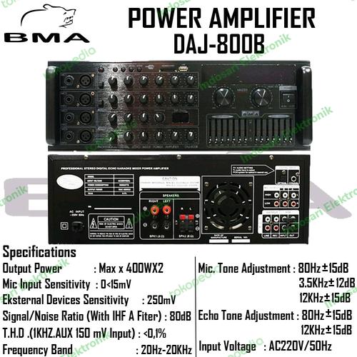 Jual power amplifier BMA DAJ - 800B - Kota Semarang - indosari electronic | Tokopedia