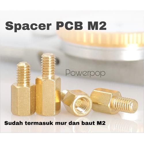 Jual Spacer kaki pcb m2 gold 0.5cm 1cm 1.5cm spicer kuningan /Pcb spicer M2 - M2x5+3 - Jakarta ...