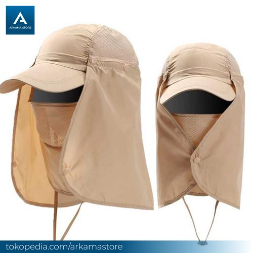 Jual FLYMALL Topi Pancing Topi Gunung Pria Tentara Jepang Anti UV ...