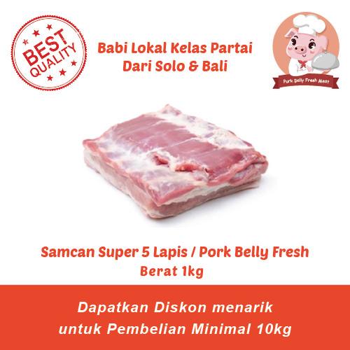 Jual Samcan - Pork Belly - Daging 5 Lapis - Potongan kotak Fresh berat ...