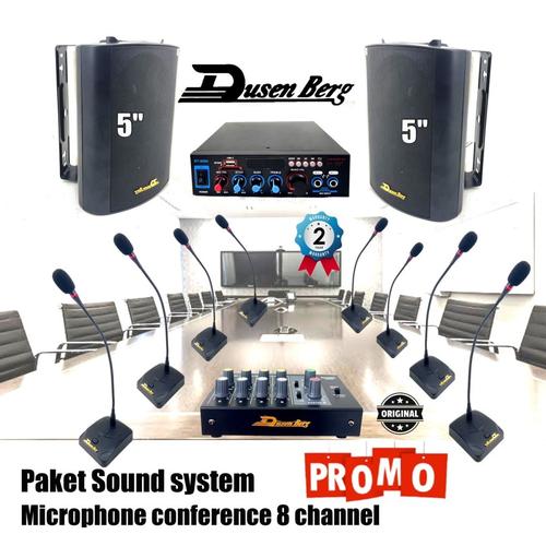 Promo Paket Conference DUSENBERG Mic Meja Kabel 8 Channel Speaker ...