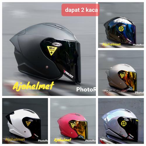 Jual HELM NHK R1 ELITE SOLID PAKET GANTENG VENOM, DAPAT 2 KACA, - Dim ...
