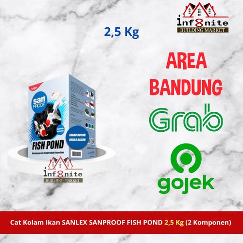 Jual Cat Kolam Ikan Koi Anti Bocor Sanlex Sanproof Fish Pond 2,5 Kg ...
