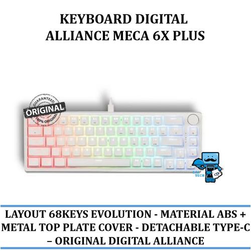 Promo Keyboard Digital alliance DA mechanical 60% 68 keys rgb Meca 6x ...