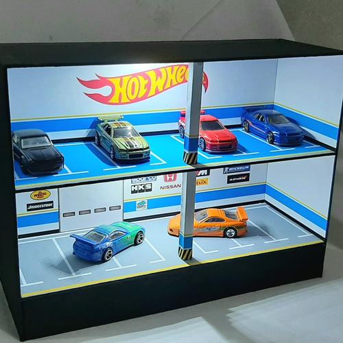 Jual Diorama basement parkiran hot wheels bengkel diecast skala 64 - P1 ...
