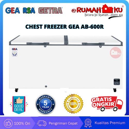 Promo GEA AB 600R CHEST FREEZER BOX 600R LEMARI PEMBEKU 500 LITER BY ...