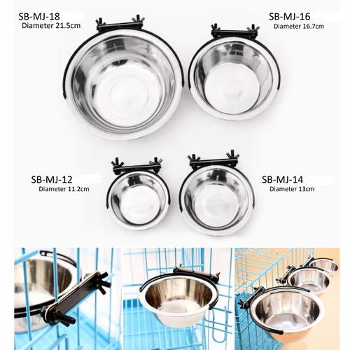 Jual Mangkok Stainless besar japit kandang anti tumpah tempat makan ...