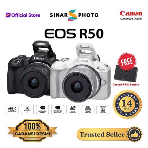 Promo Canon EOS R50 Mirrorless Camera with 18-45mm Lens - Hitam Cicil 0 ...