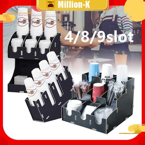 Jual 4/8/9 Slot Paper Cup Holder Rack Akrilik Organizer - 8lot - Kota ...