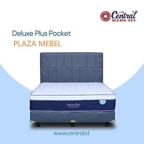 Promo SET Spring Bed Central Deluxe Plus Pocket + HB Aspen ( FULLSET ...