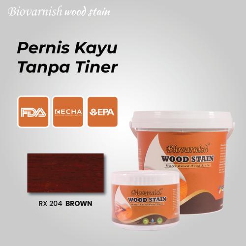 Jual Cat Kayu Water Base Biovarnish Wood Stain Warna Salak Brown - 400 ...