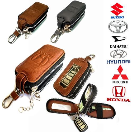 Jual Dompet kunci remote keyless mobil kulit asli double Zipper dompet ...
