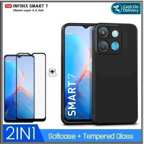 Jual Case Infinix Smart 7 Casing Premium Free Tempered Glass Full ...
