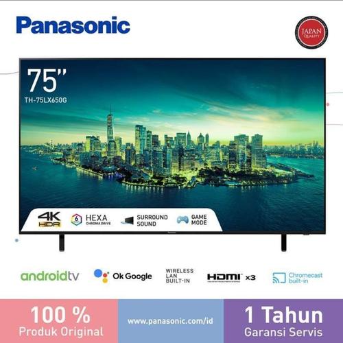 Jual TV Panasonic 75 ANDROID SMART TH-75LX650G 4K UHD 75LX650 LX650 ...